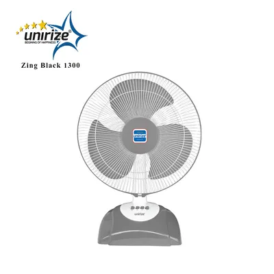 Unirize 1300 RPM ZING TABLE FAN - Zing Black 1300 | AC GHAR