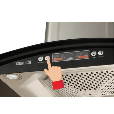 Yasuda 90 CM Chimney SS CUP Filter, With Push Button - YS-C90PC | AC GHAR