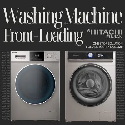 Hitachi Fujian 8 Kg Front Load Washing Machine - WD-80ECM | AC GHAR
