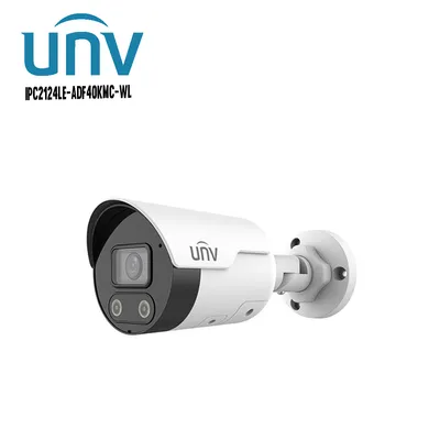 Uniview 4MP IR IP Bullet Camera with Mic - IPC2124LE-ADF40KMC-WL | AC GHAR