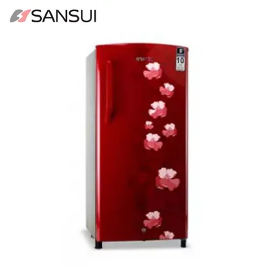 Sansui Refrigerator 170 Ltrs Single Door Floral Red | AC GHAR