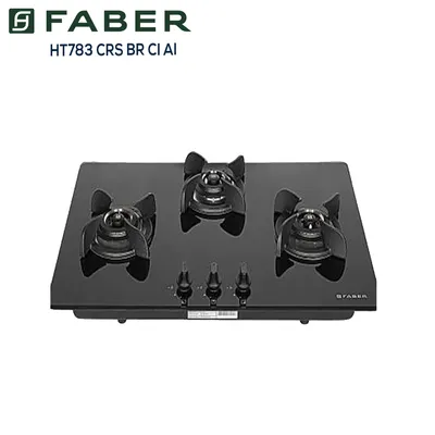 Faber 3 Burner HOB ULTIMA PLUS HT 783 CRS BR CI AI Gas Hob | AC GHAR