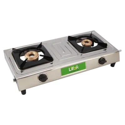 Lifor 2 Burner Commander Series GAS Stove : (LIF-GSC2B-SS) | AC GHAR