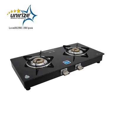 Unirize 2 Burner Glass Top Gas Stove - DEZIRE 2 BR | AC GHAR