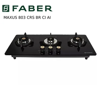 Faber 3 Burners Hob Top Glass Automatic Hob - MAXUS HT 803 CRS BR CI AI ...