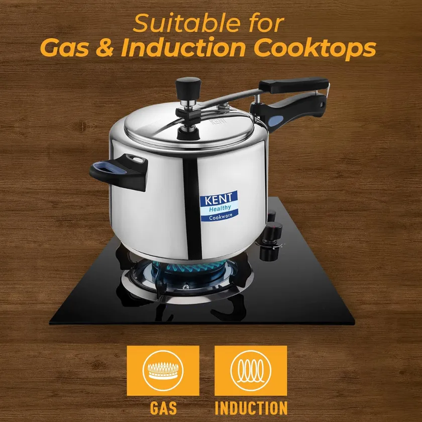 Kent 5 Liter SS Inner Lid Pressure Cooker | AC GHAR
