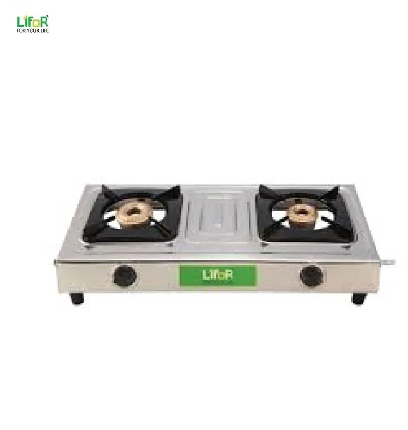 Lifor 2 Burner Commander Series GAS Stove : (LIF-GSC2BAI-SS) | AC GHAR