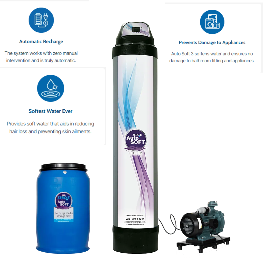 ZeroB Automatic Water Softener - AutoSoft-3 | AC GHAR