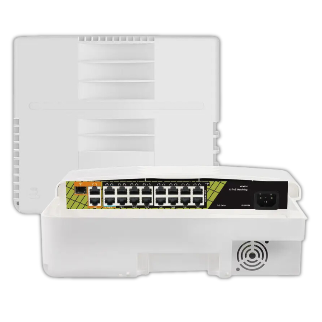 Genata 16+2+1 Port PoE Switch with Waterproof Junction Box - GNT ...