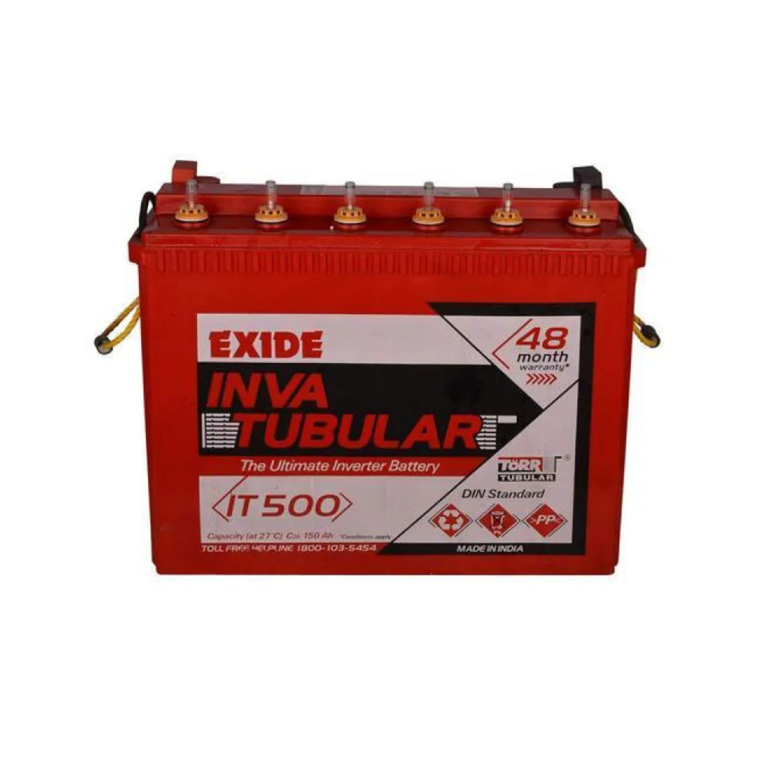 Exide 150ah Tubular Battery- FEFO - IT500 | AC GHAR
