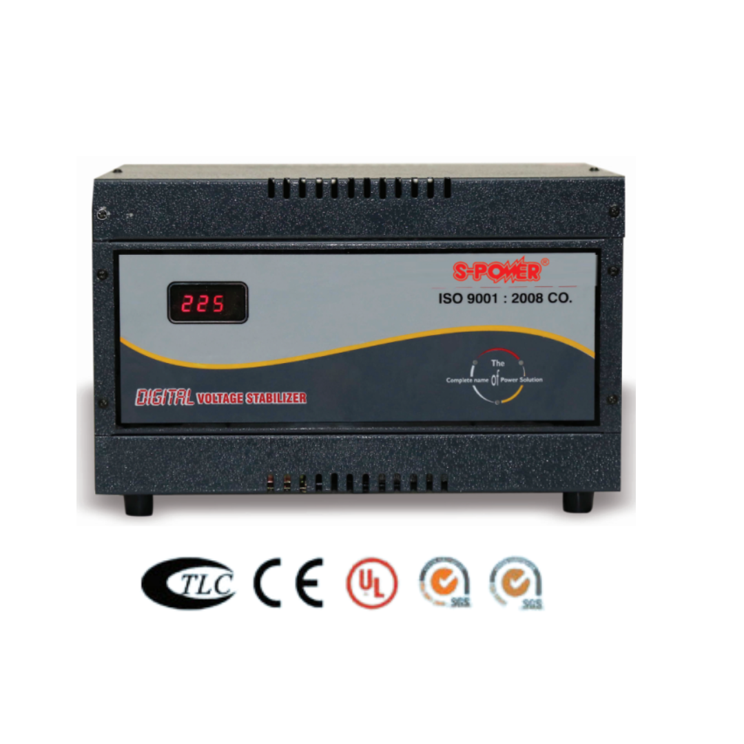 S-Power Main Line Automatic Voltage Stabilizer - 5 KVA Stabilizer | AC GHAR