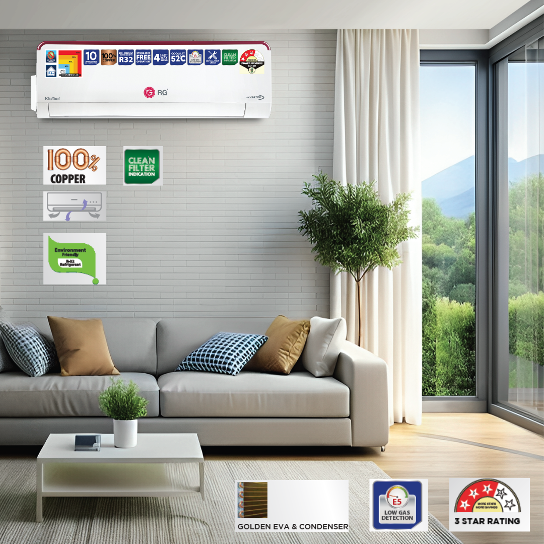 RG 1.0 Ton Inverter 5 in 1 Convertible Air Conditioner | AC GHAR
